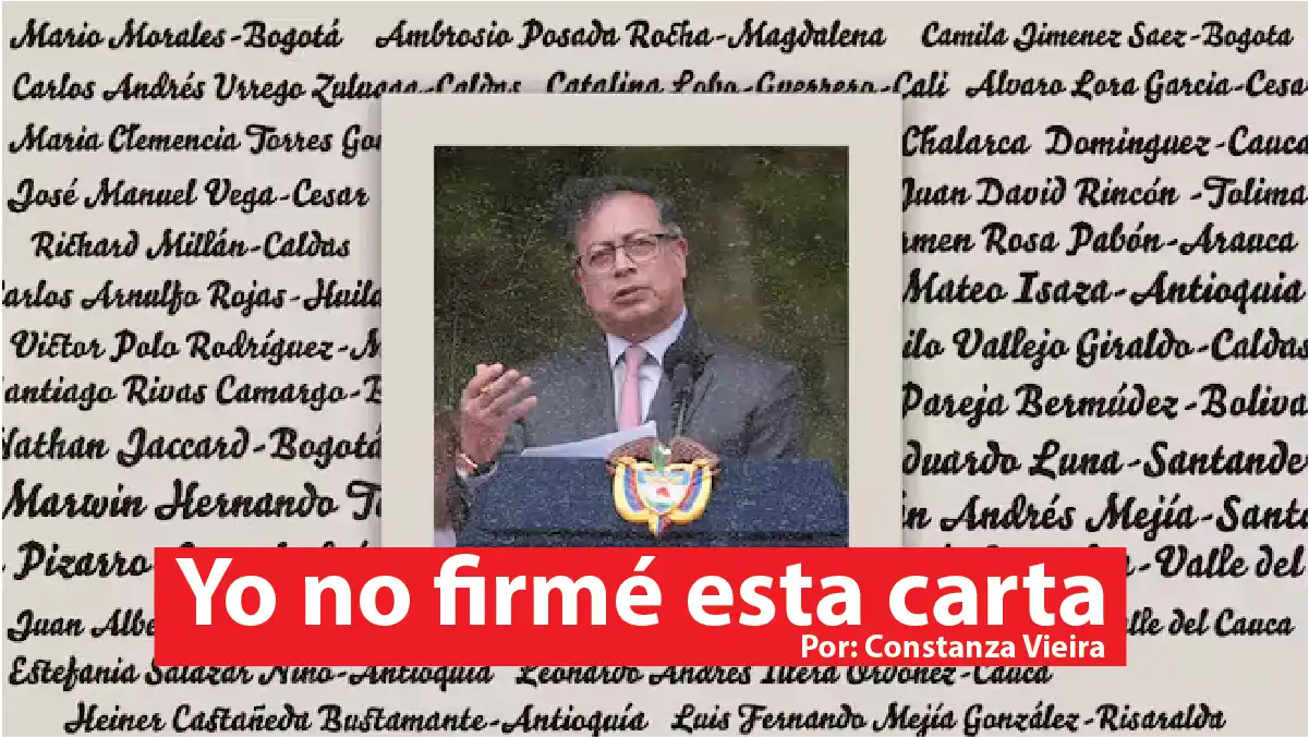 Yo no firmé esta carta